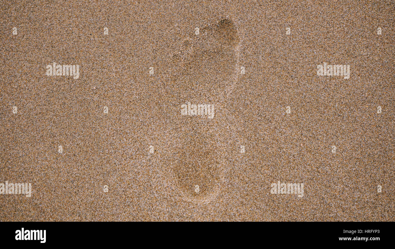 Foot print in the sand Stock Photo - Alamy
