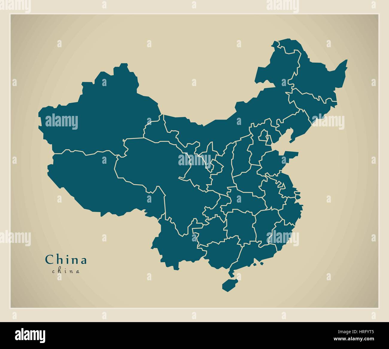 Map of china provinces Stock Vector Images - Alamy