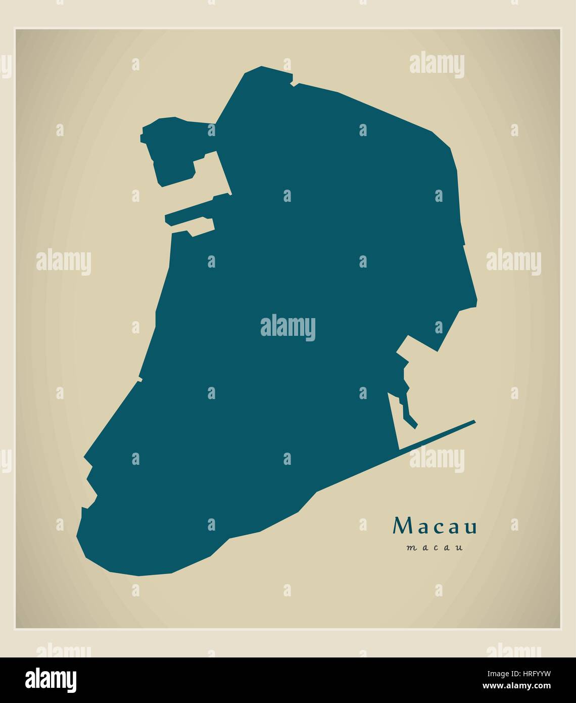 Modern Map - Macau Stock Vector Image & Art - Alamy