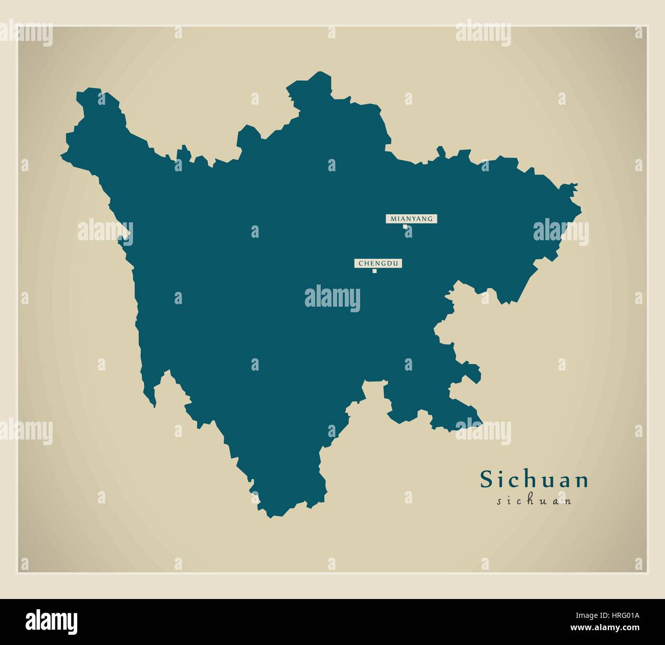 Sichuan china asia map hi-res stock photography and images - Alamy