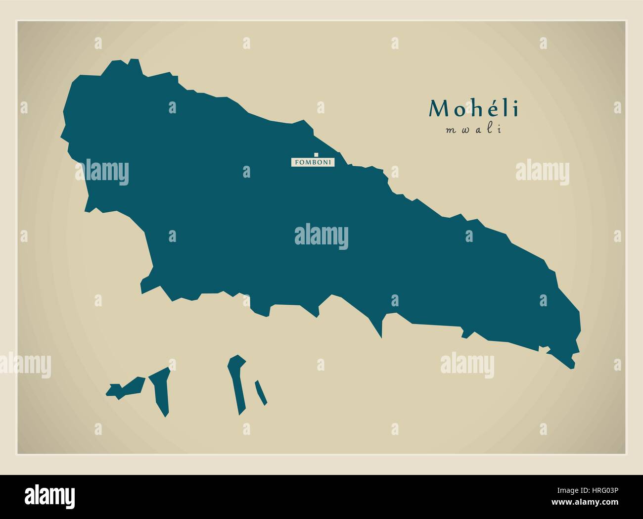 Modern Map - Moheli Stock Vector Image & Art - Alamy