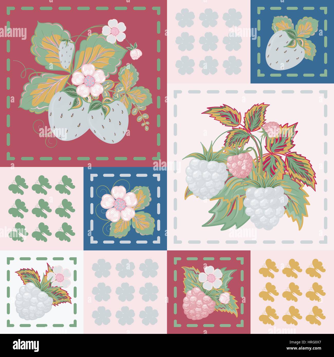 Bright pink raspberries Stock Vector Images - Alamy