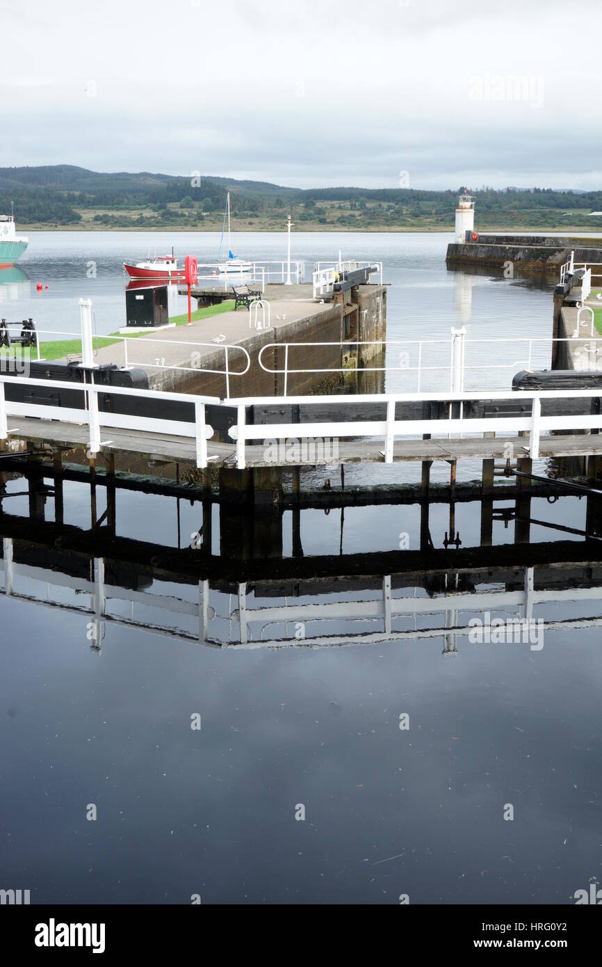 Beautiful Scottish west coast Crinan Canal Stock Photo - Alamy