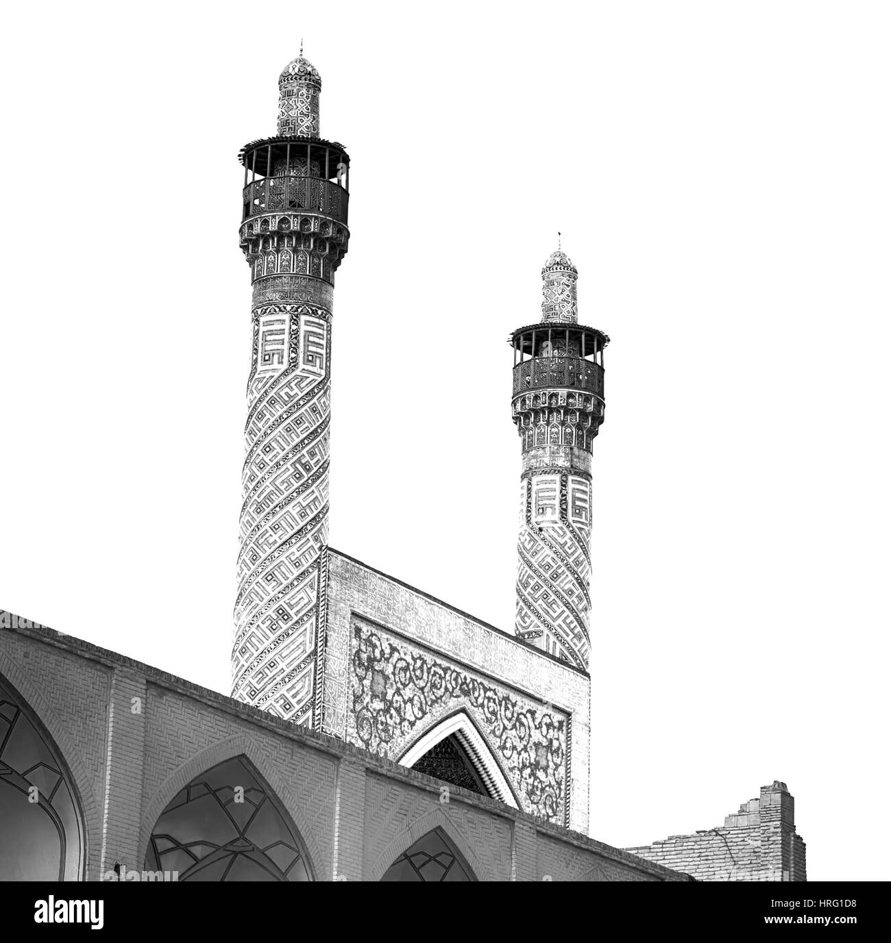 Naqsh e jahan square mosque Black and White Stock Photos & Images - Alamy