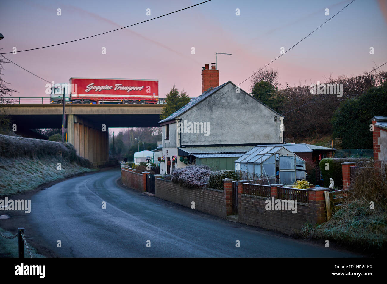 Village house living next-door tot he M6 motorway near Stoke Stock ...