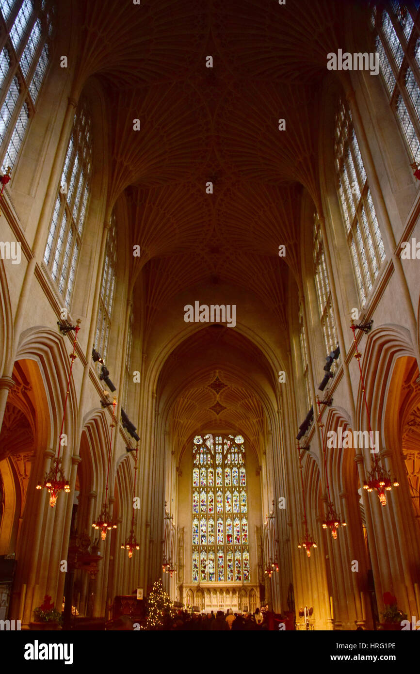 Ceiling of Bath Cathedral, Bath City, Bath, England Stock Photo - Alamy