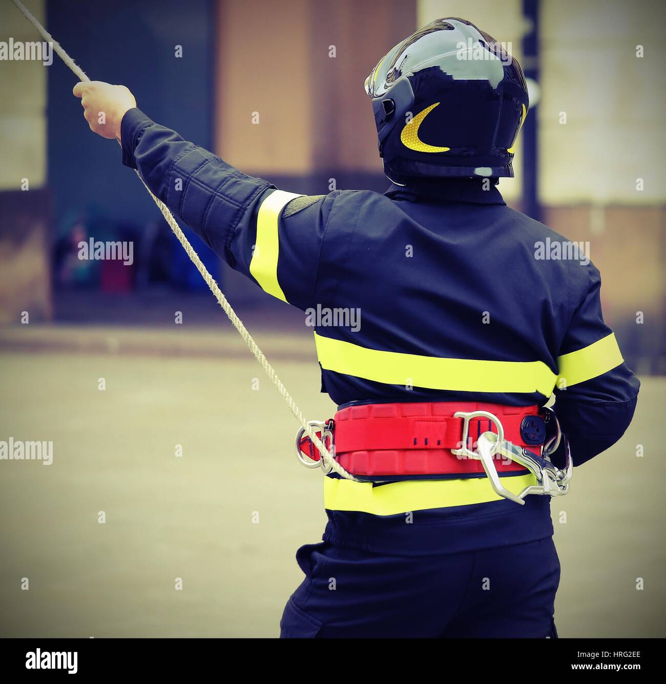 Fire Fighter Training Exercises High Resolution Stock Photography and ...