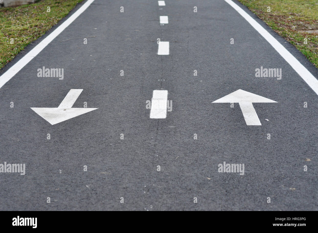 Bicycle road sign, bike lane Stock Photo - Alamy