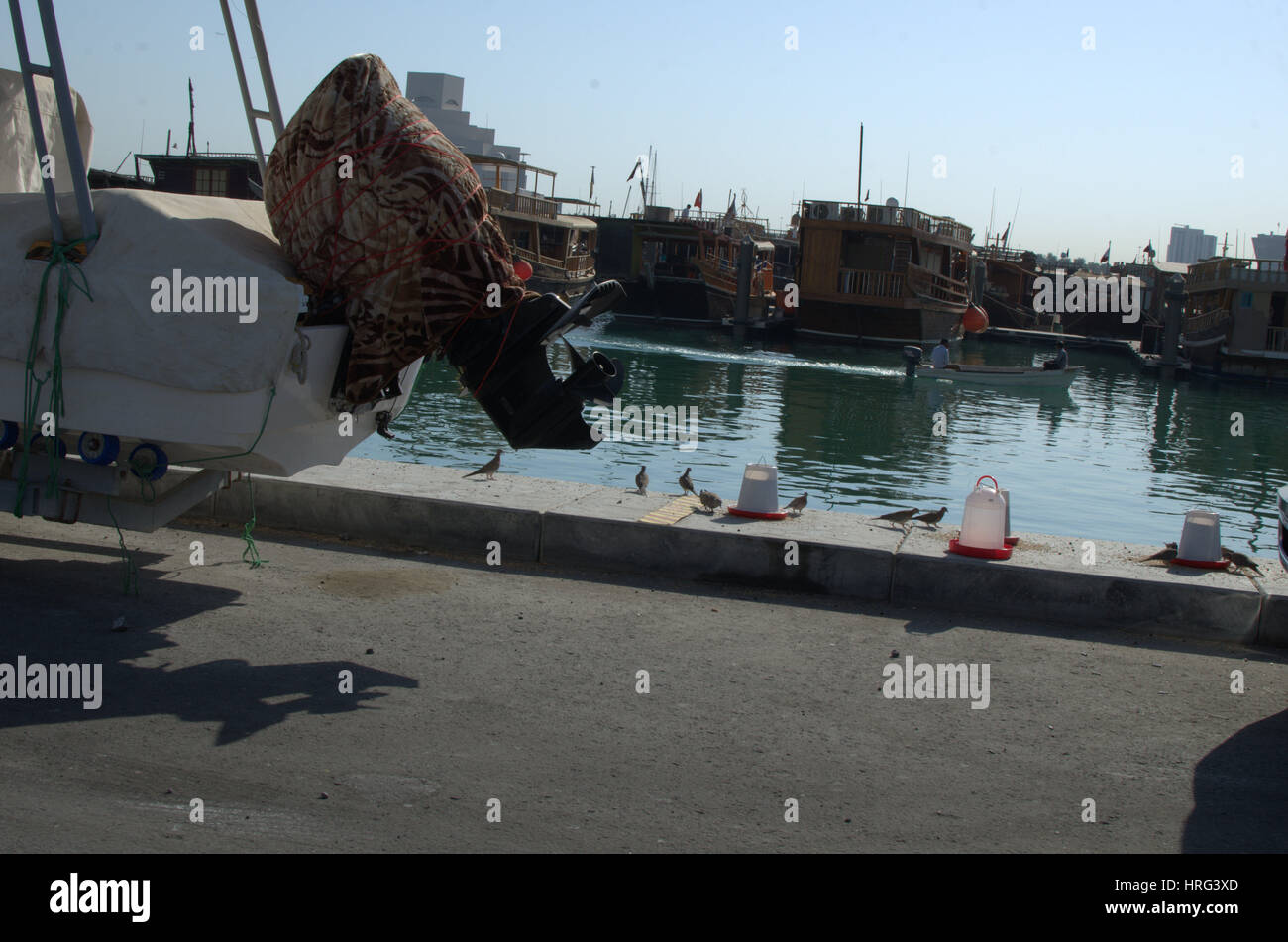 Traditional dhow at the Doha Dhow Port Stock Photo - Alamy