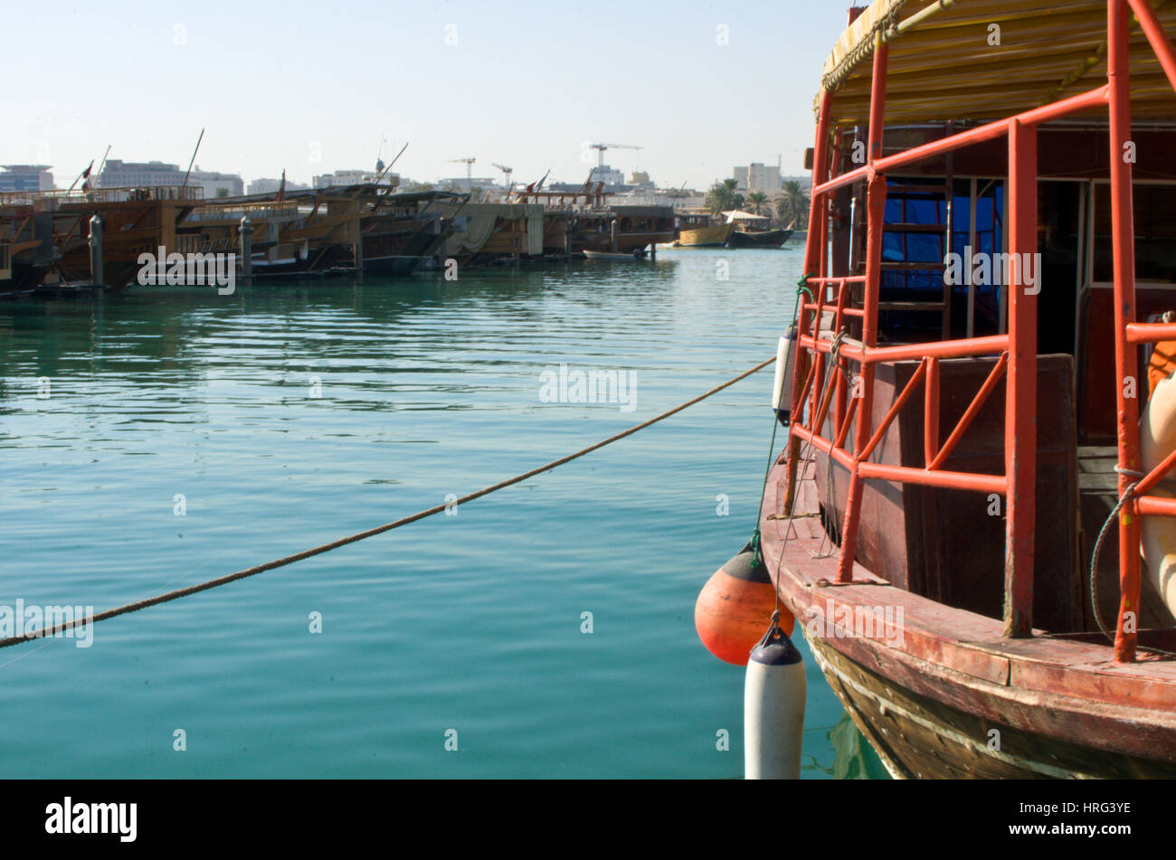 Traditional dhow at the Doha Dhow Port Stock Photo - Alamy