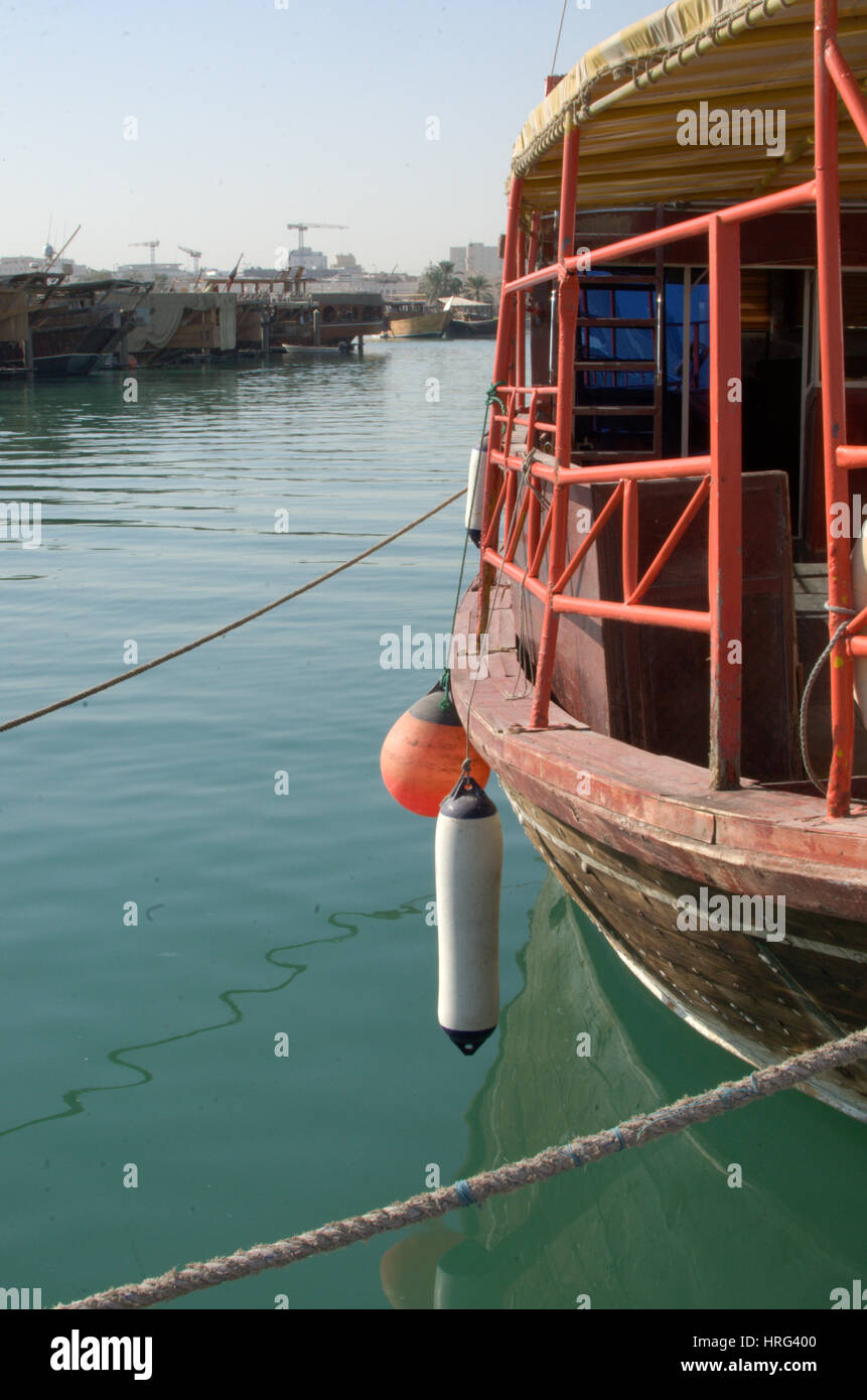 Traditional dhow at the Doha Dhow Port Stock Photo - Alamy