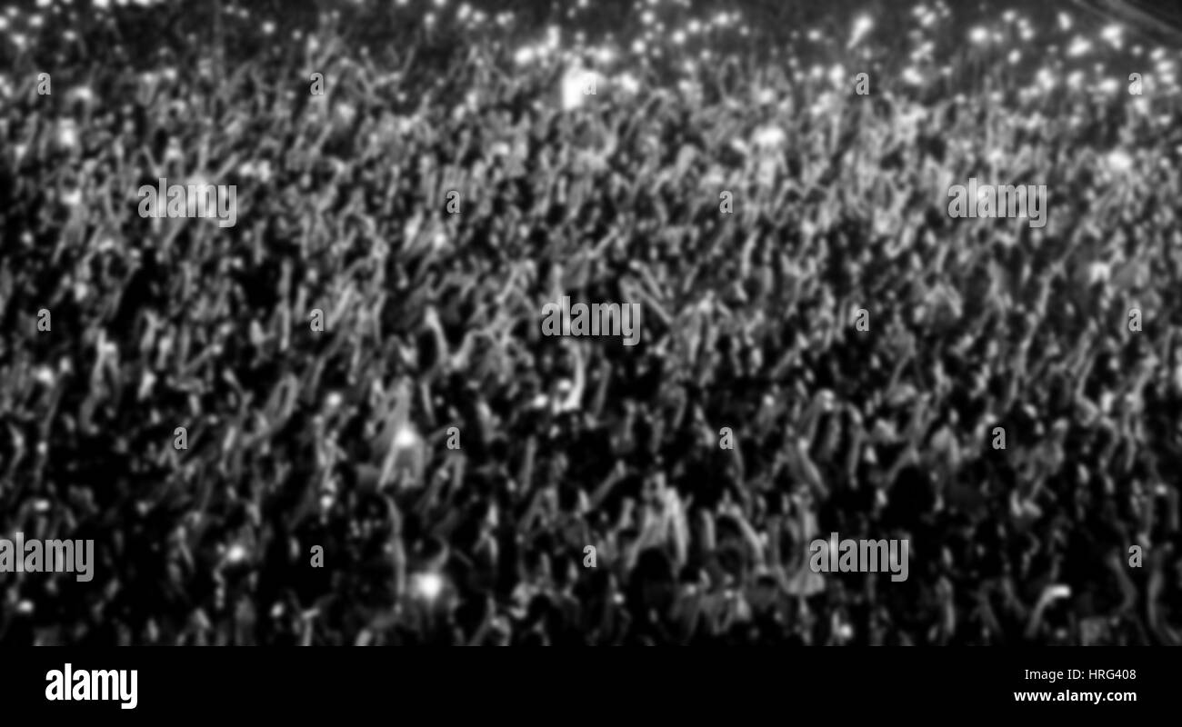 Crowd many people audience Black and White Stock Photos & Images - Alamy