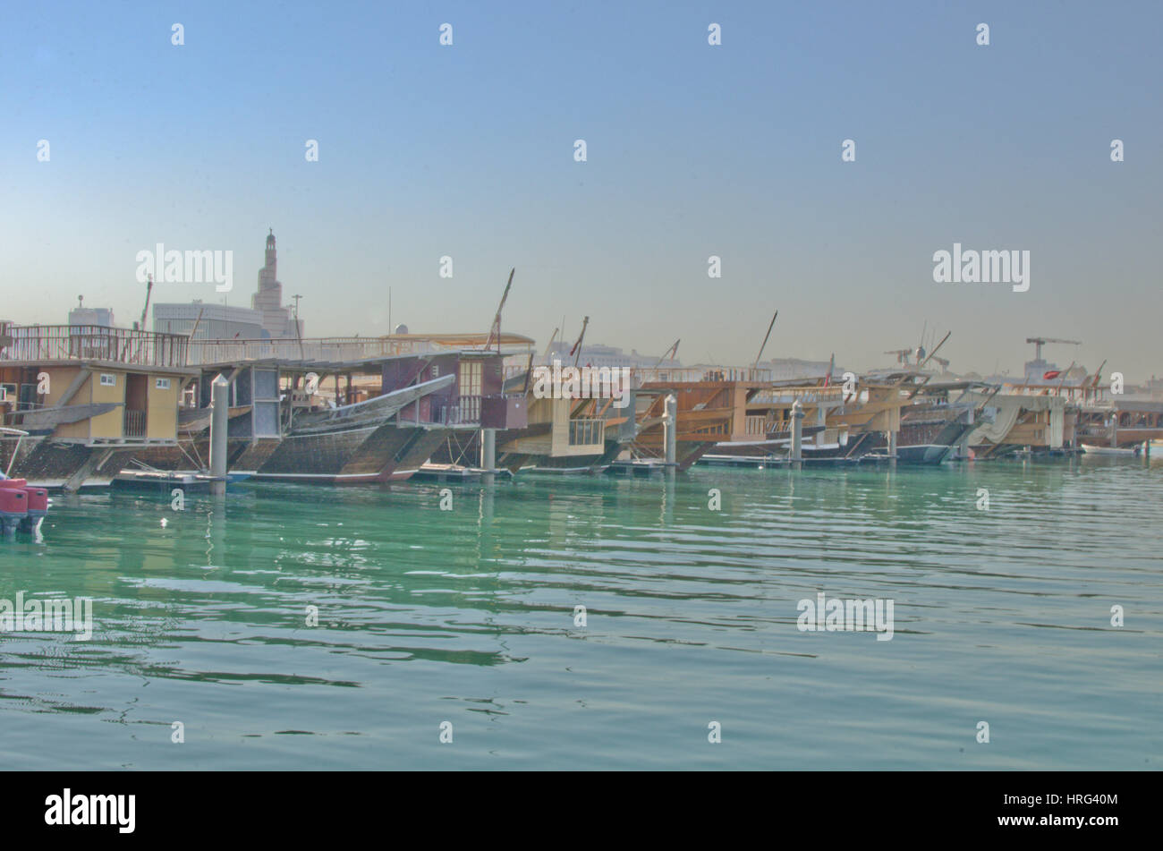Traditional dhow at the Doha Dhow Port Stock Photo - Alamy