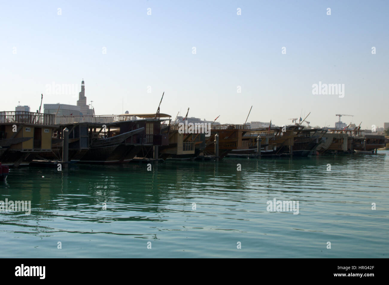 Traditional dhow at the Doha Dhow Port Stock Photo - Alamy