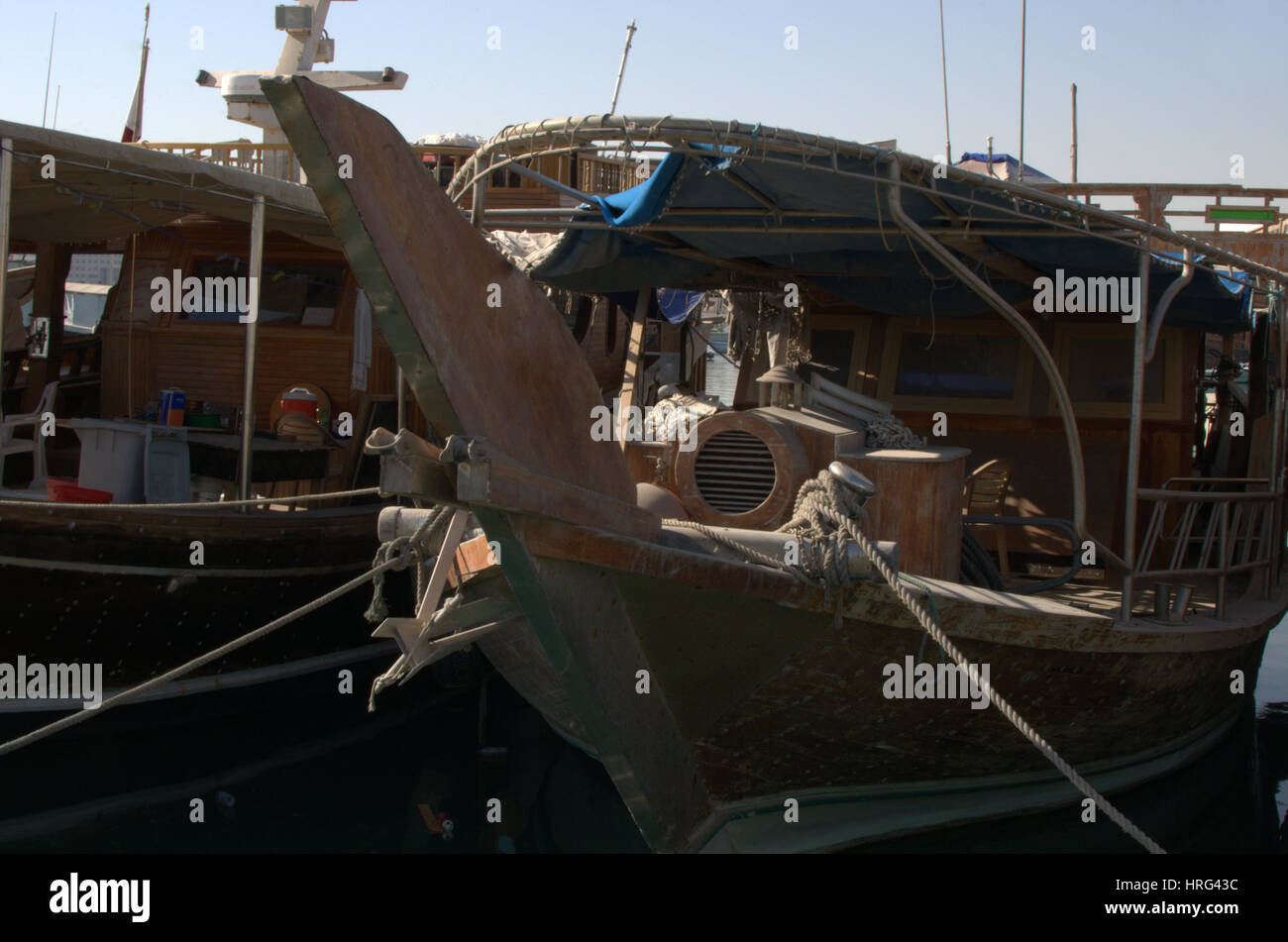 Traditional dhow at the Doha Dhow Port Stock Photo - Alamy
