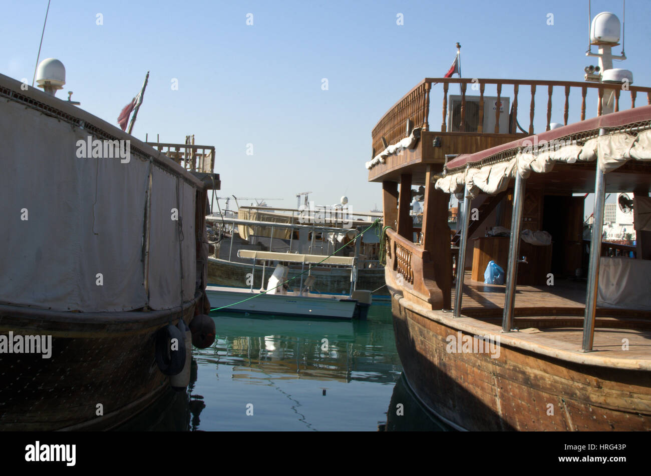 Traditional dhow at the Doha Dhow Port Stock Photo - Alamy