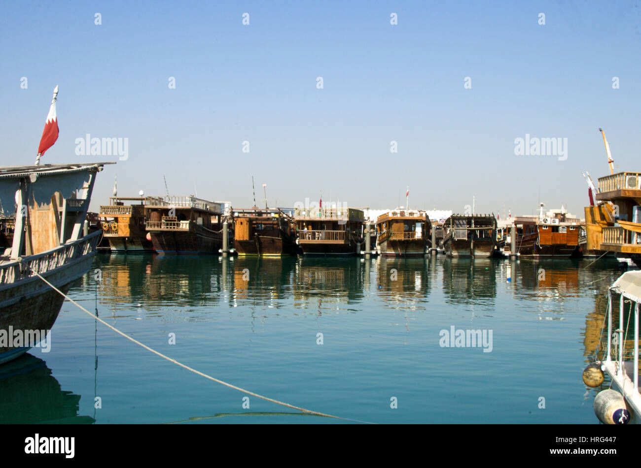 Traditional dhow at the Doha Dhow Port Stock Photo - Alamy