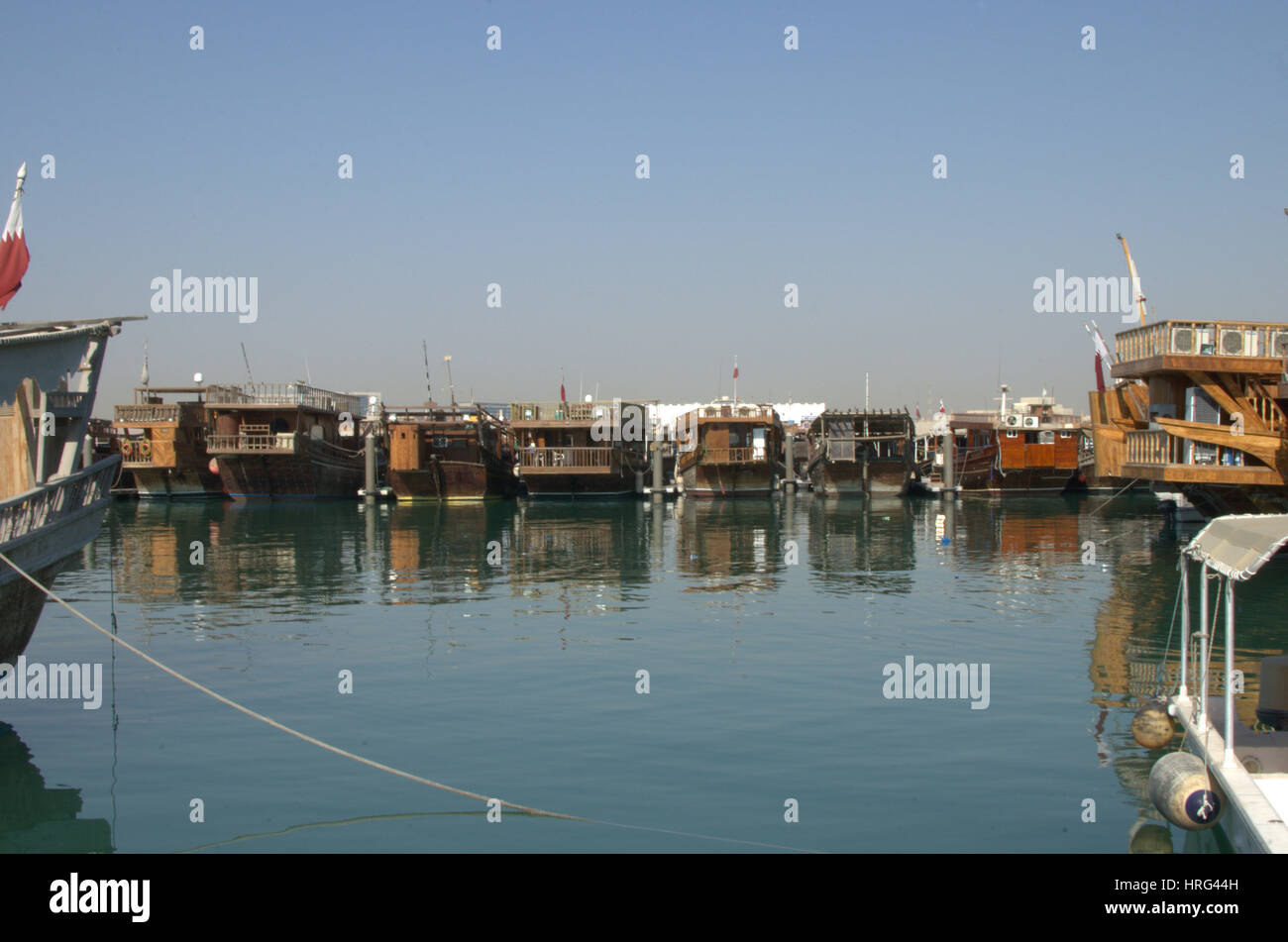 Traditional dhow at the Doha Dhow Port Stock Photo - Alamy