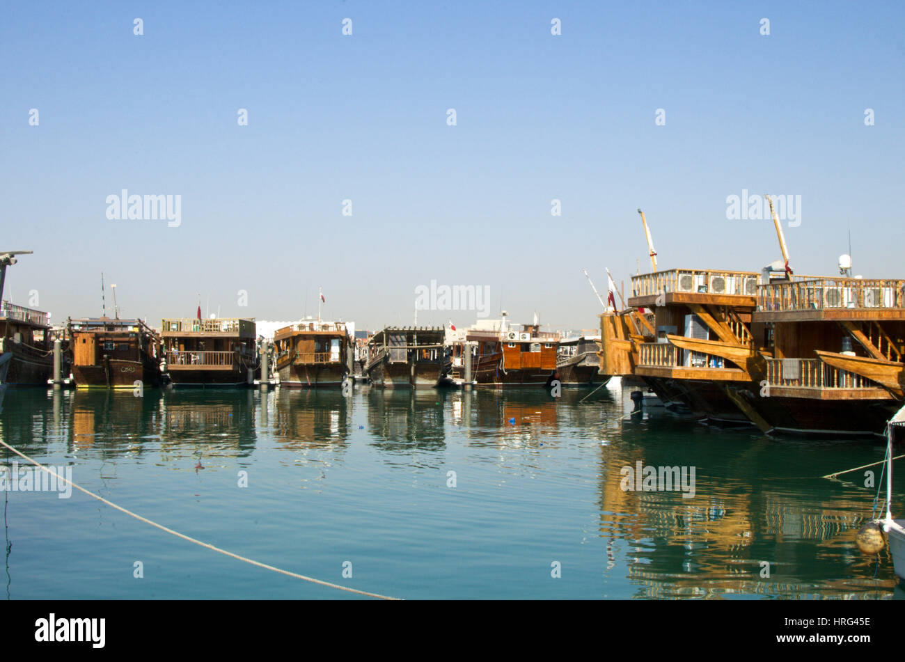 Traditional dhow at the Doha Dhow Port Stock Photo - Alamy
