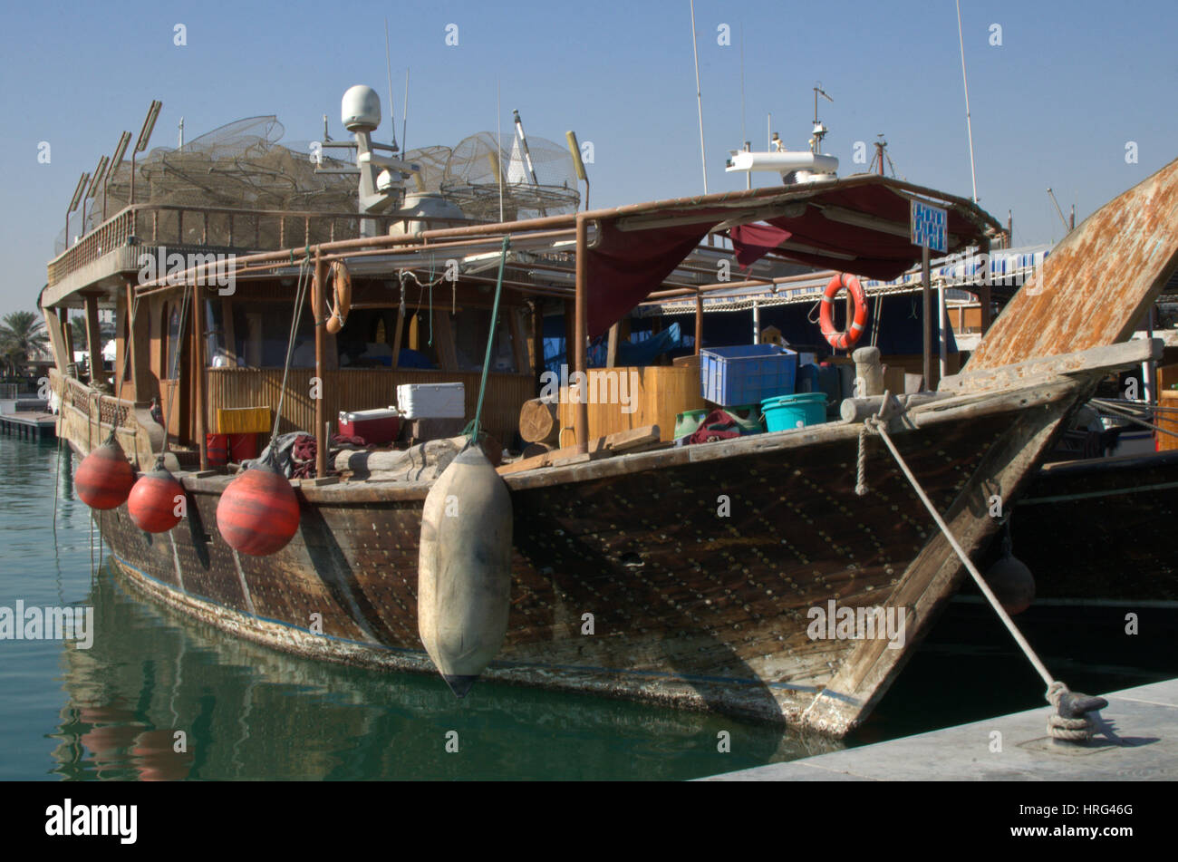 Traditional dhow at the Doha Dhow Port Stock Photo - Alamy