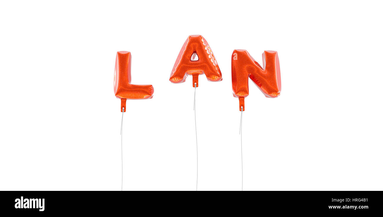 Lan word made from red hi-res stock photography and images - Alamy