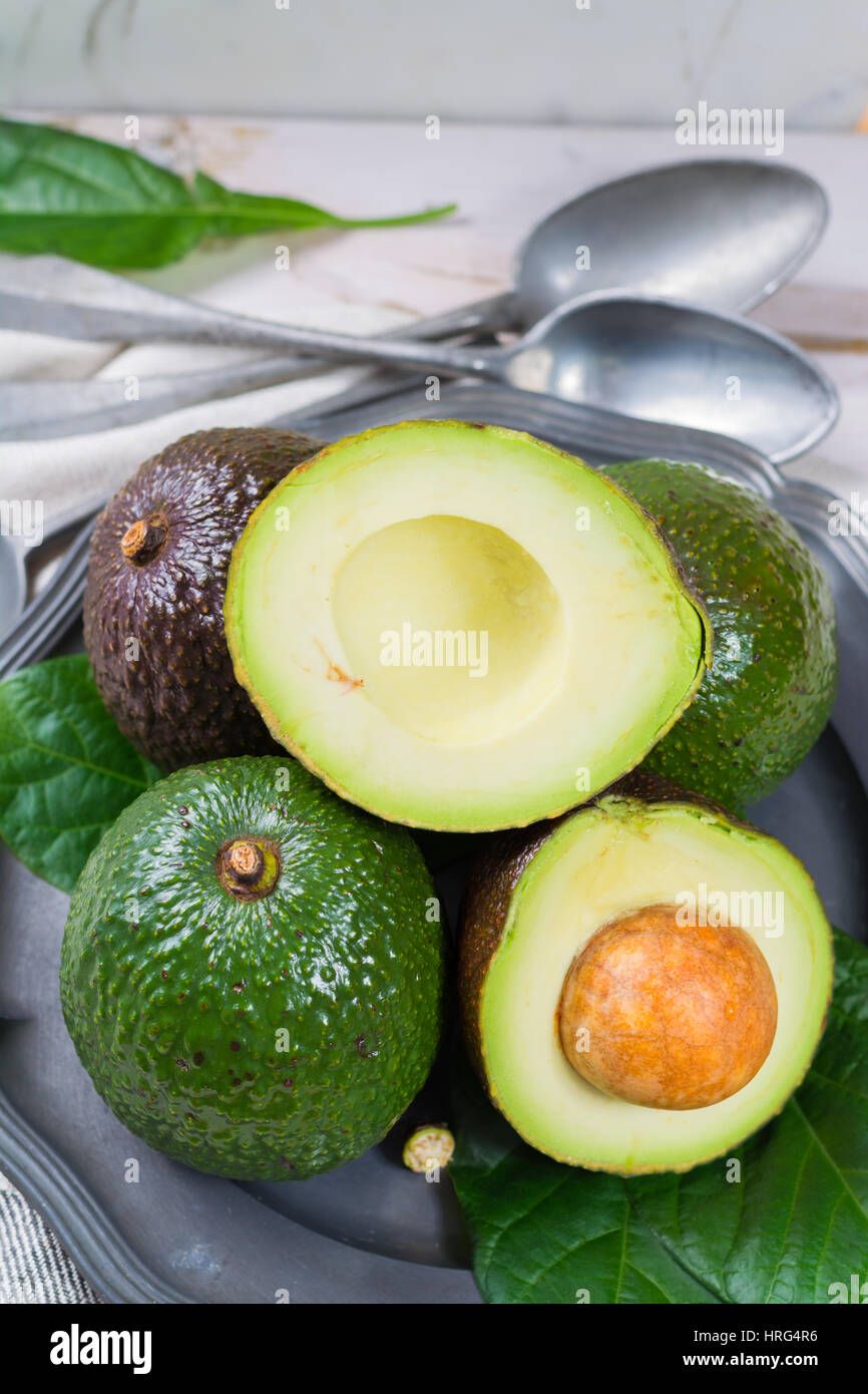 Green fresh avocado from organic avocado plantation - healthy food ...