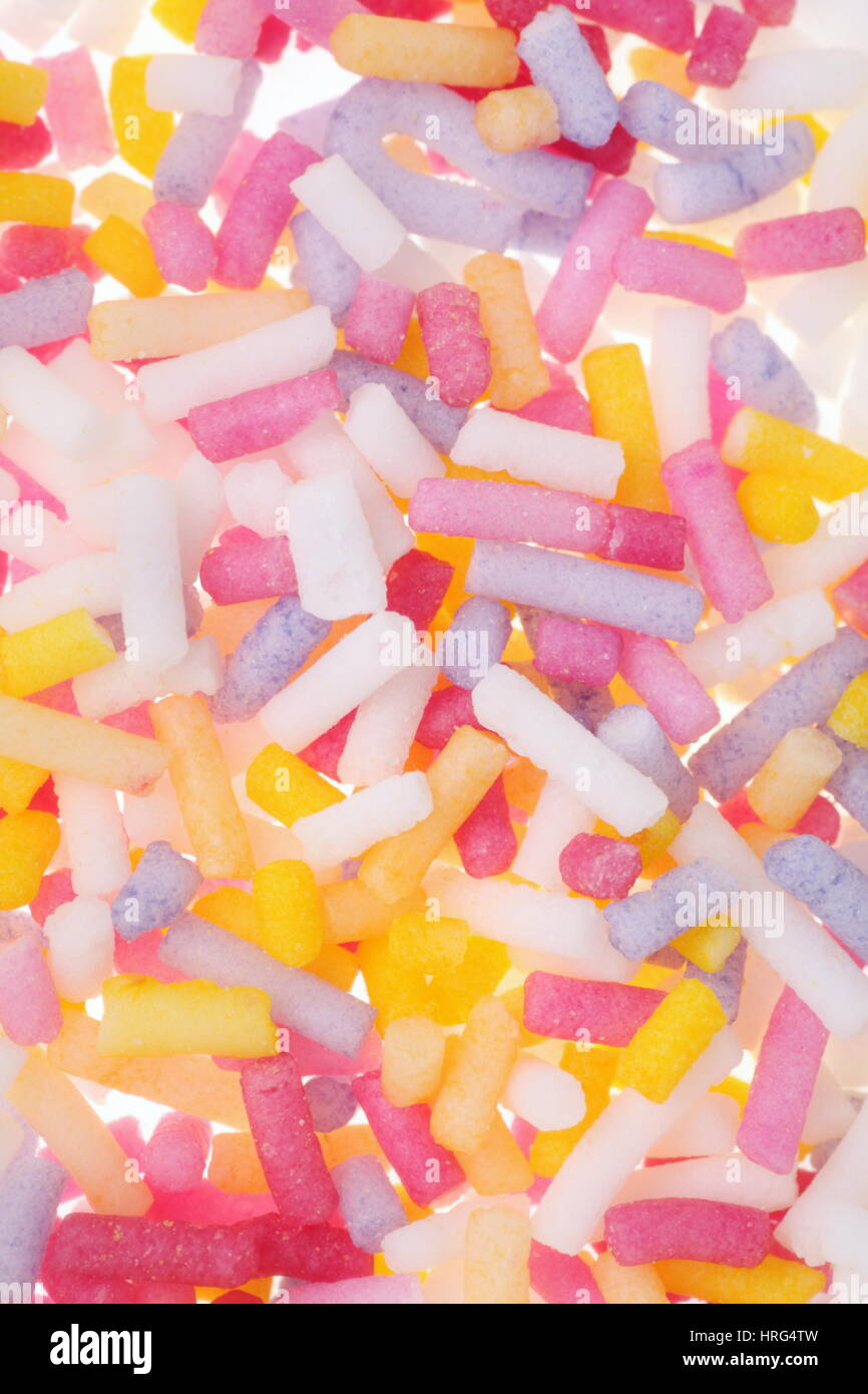 Abstract pattern background of hundreds and thousands, backlit Stock ...