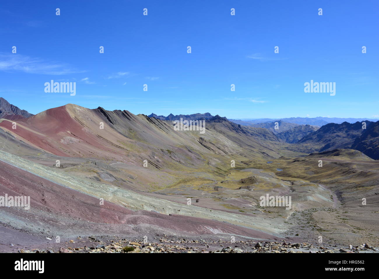 Beautiful landscape of the Cerro Colorado - aka Rainbow Mountain ...