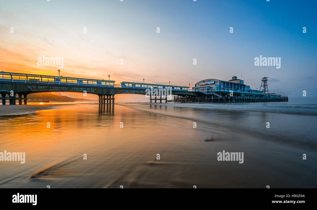 Bournemouth Pier at Sunrise Stock Photo - Alamy
