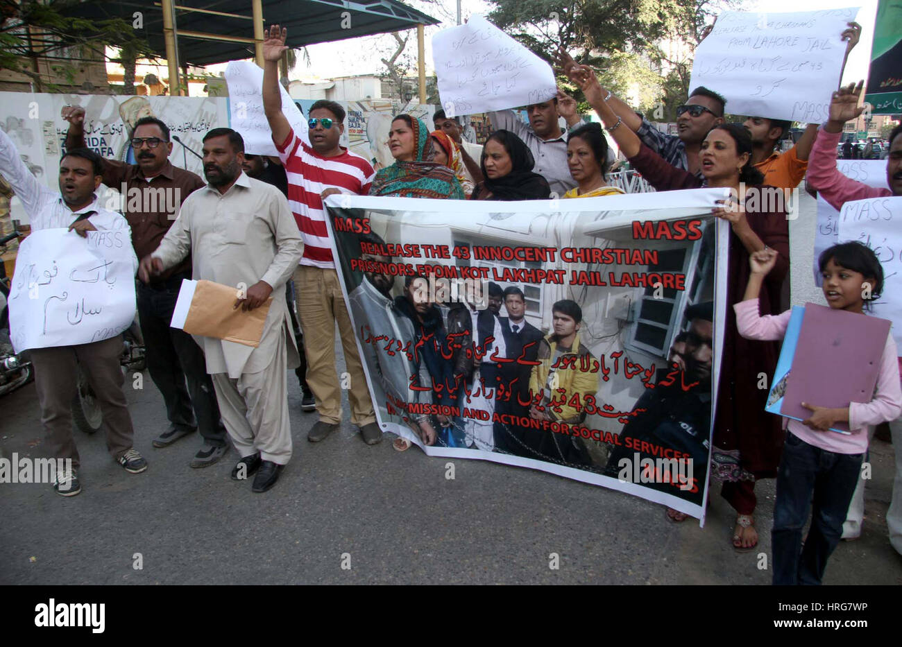 People from Christian community are holding protest demonstration ...