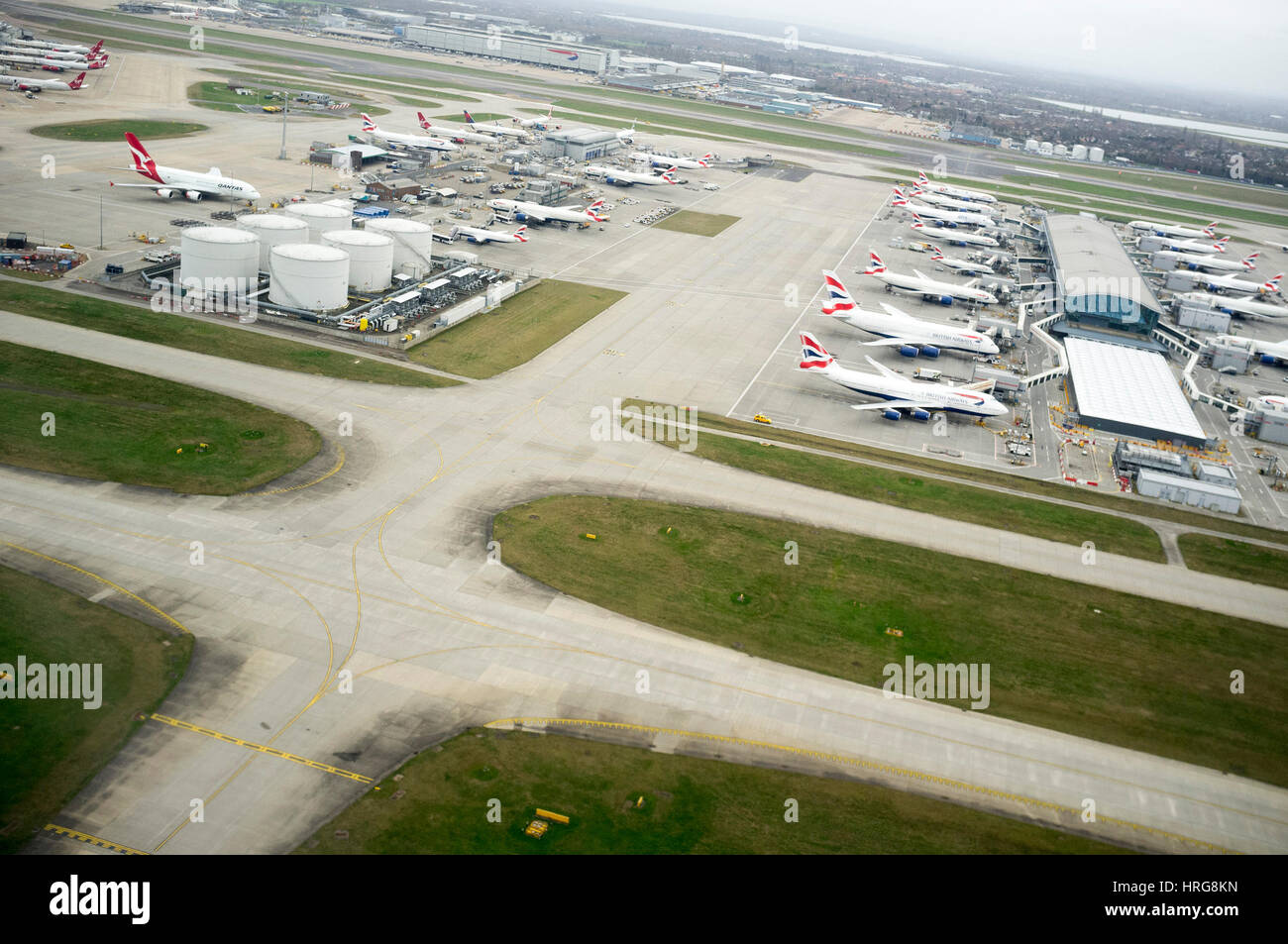 London, UK. 1st Mar, 2017. Heathrow airport a major International Hub ...