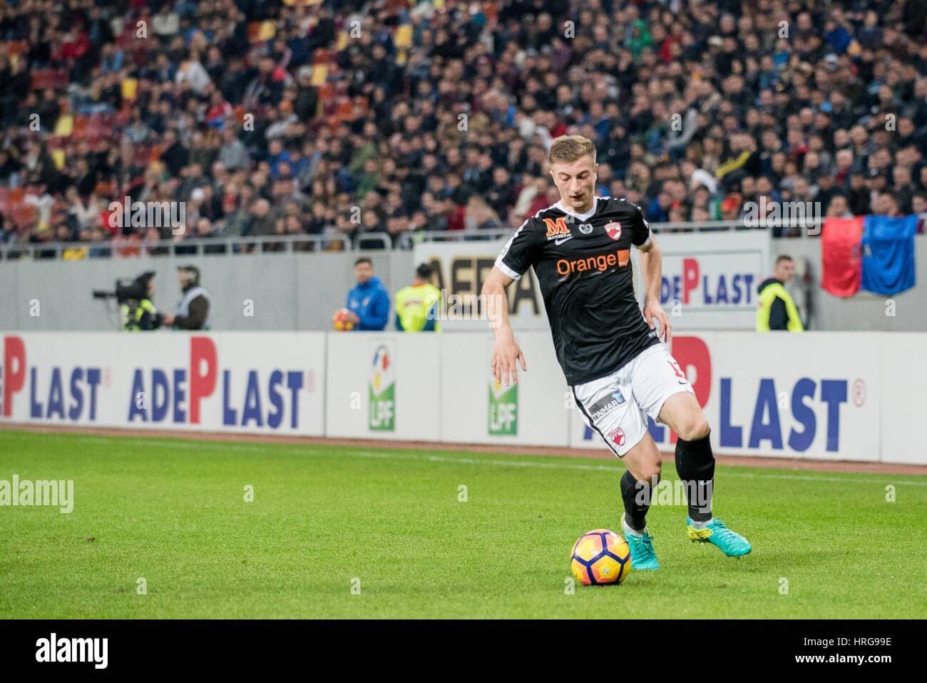 Bucharest, Romania. 1st March 2017. Iliuta Daniel Popa #13 of Dinamo ...