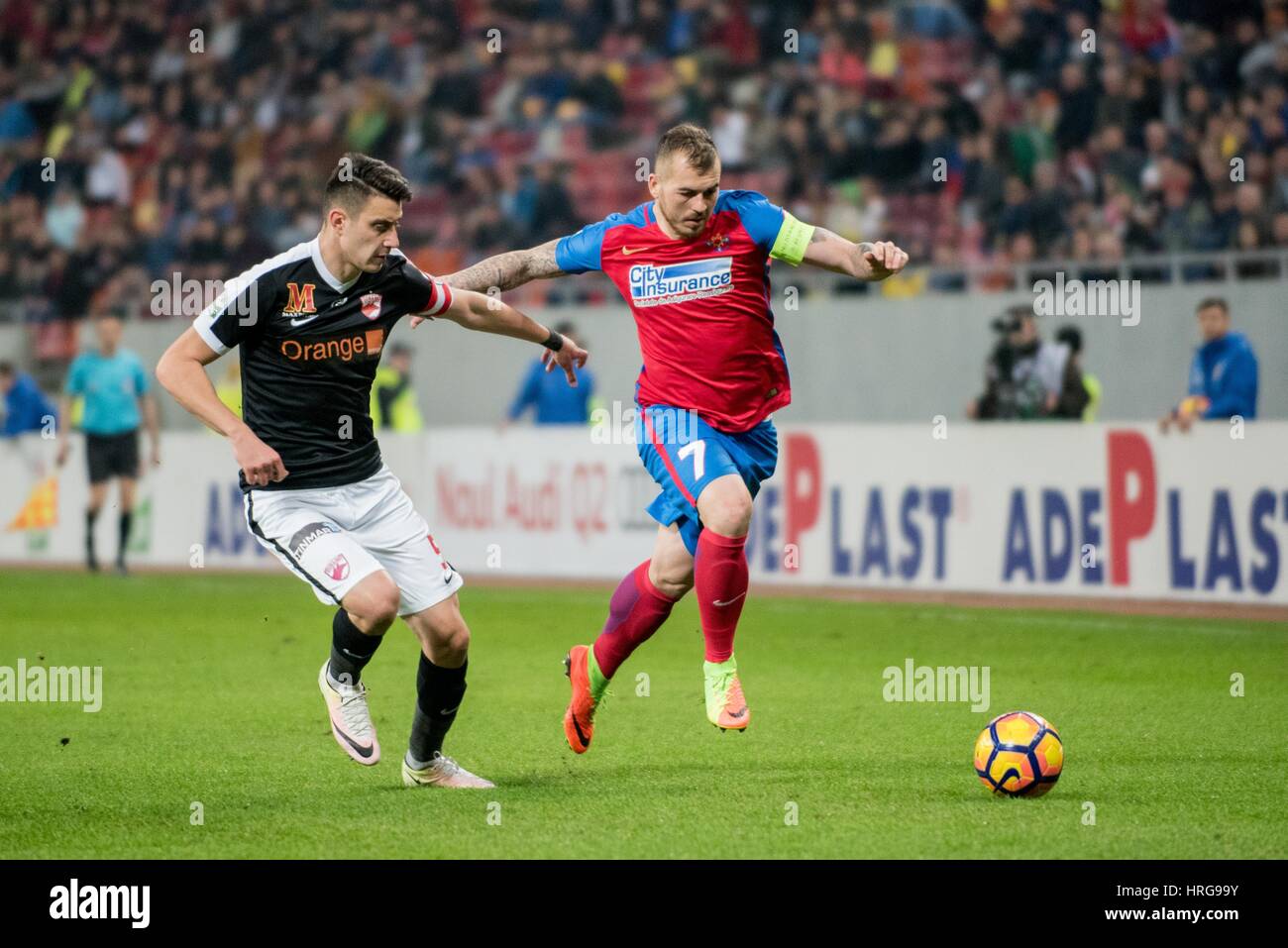 Bucharest, Romania. 1st March 2017. Ionut Nedelcearu #5 of Dinamo ...