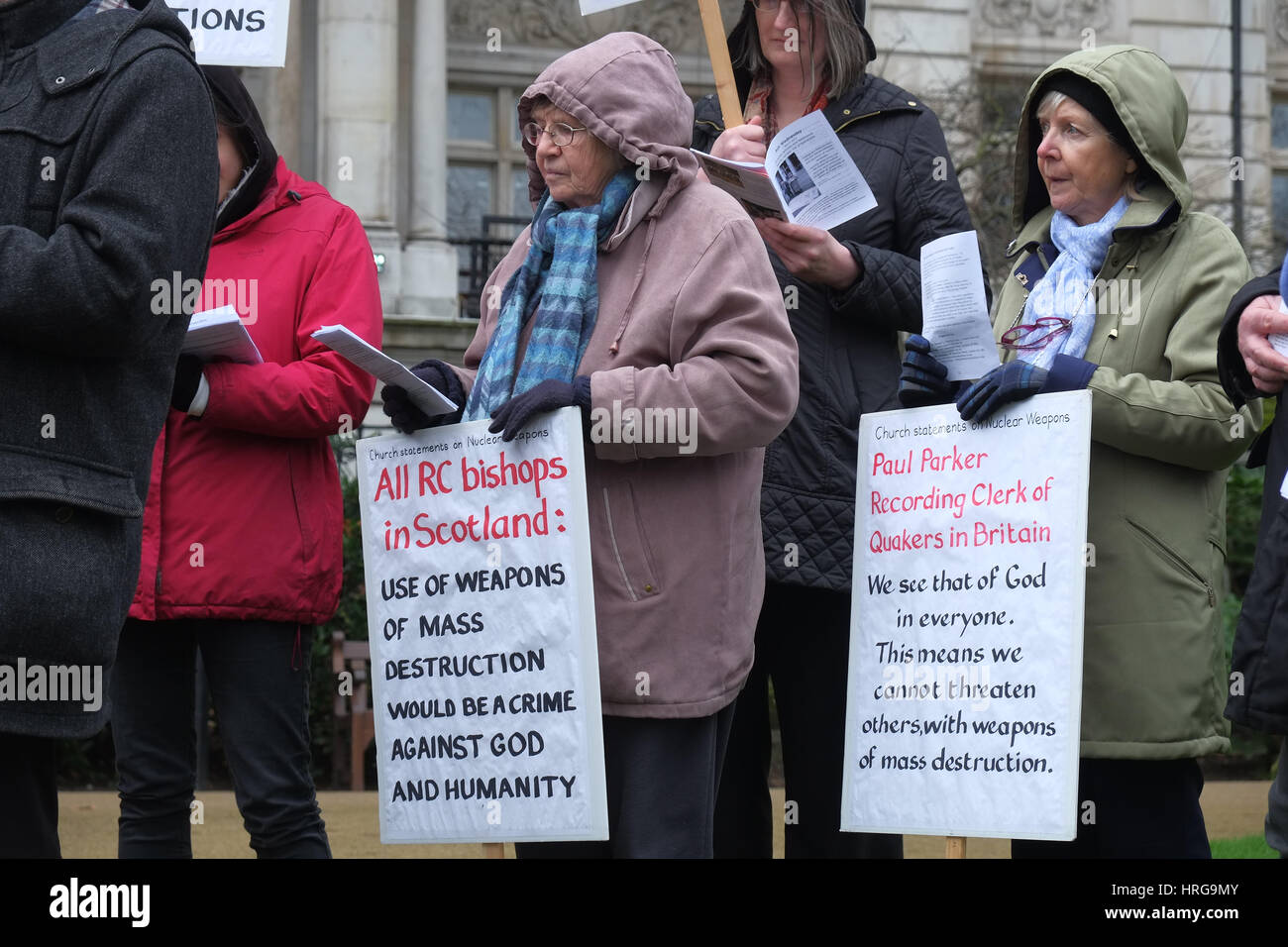 London, UK. 1st Mar, 2017. Christian peace activists and supporters ...