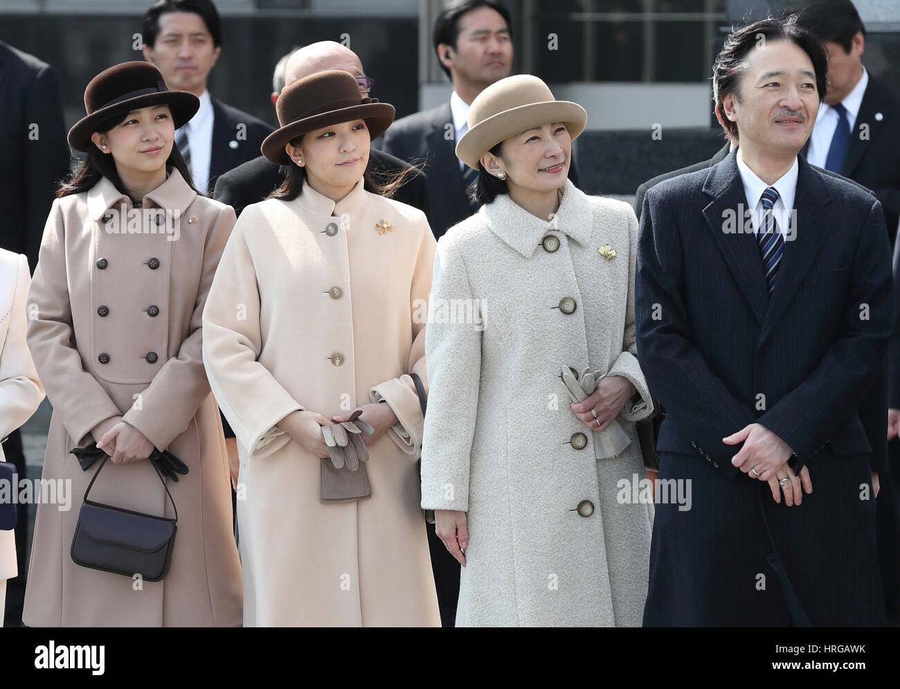 (L-R) Princess Kako, Princess Mako, Princess Kiko and Prince Akishino ...