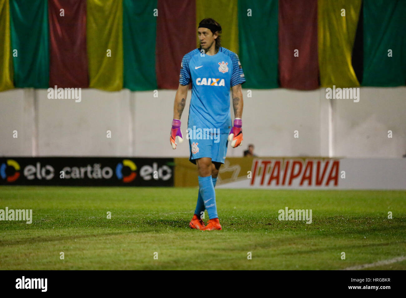 Brusque, Brazil. 01st Mar, 2017. Goalkeeper Cassio of Corinthians, the ...