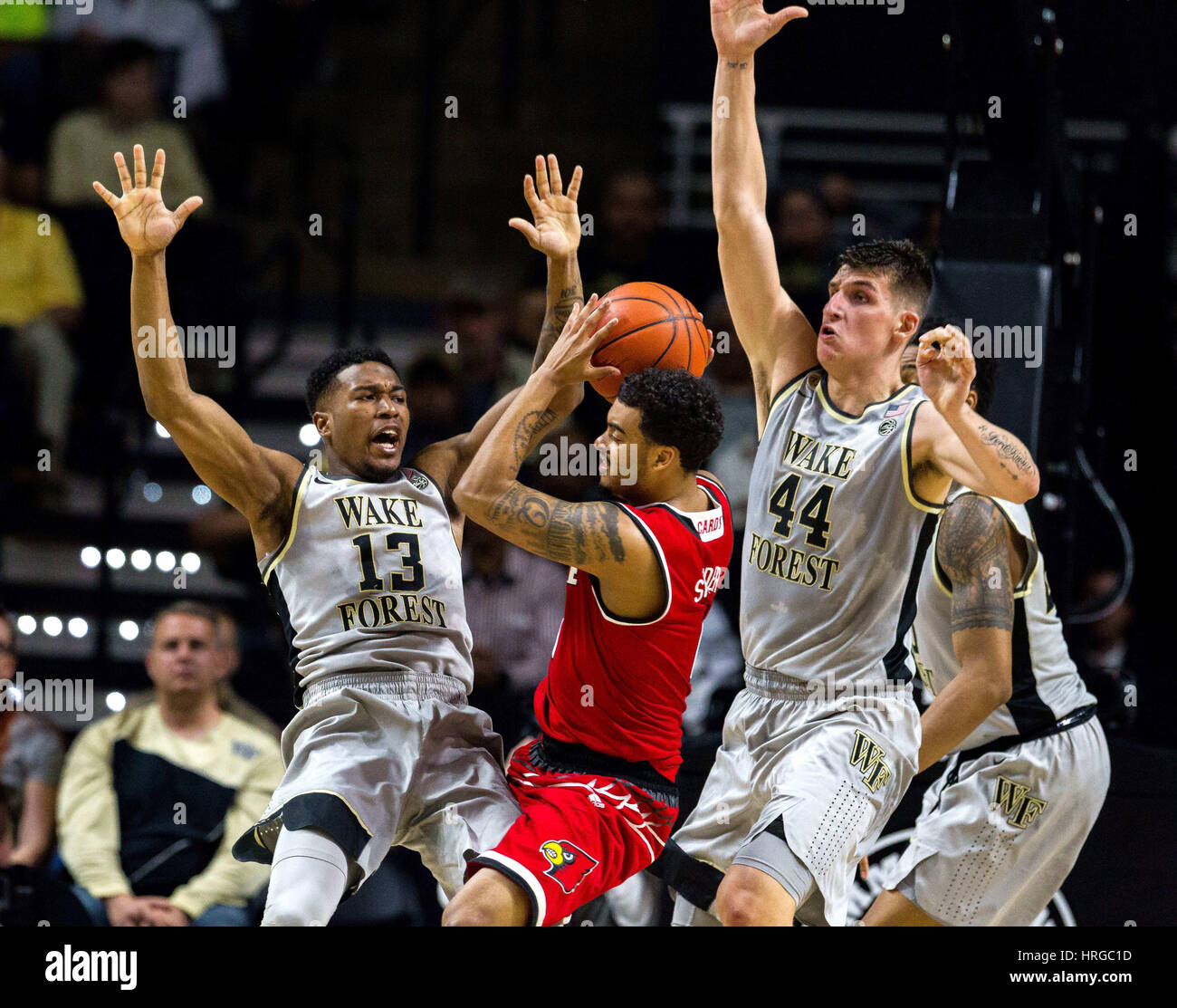 Wake forest demon deacons guard bryant crawford 13 hi-res stock ...