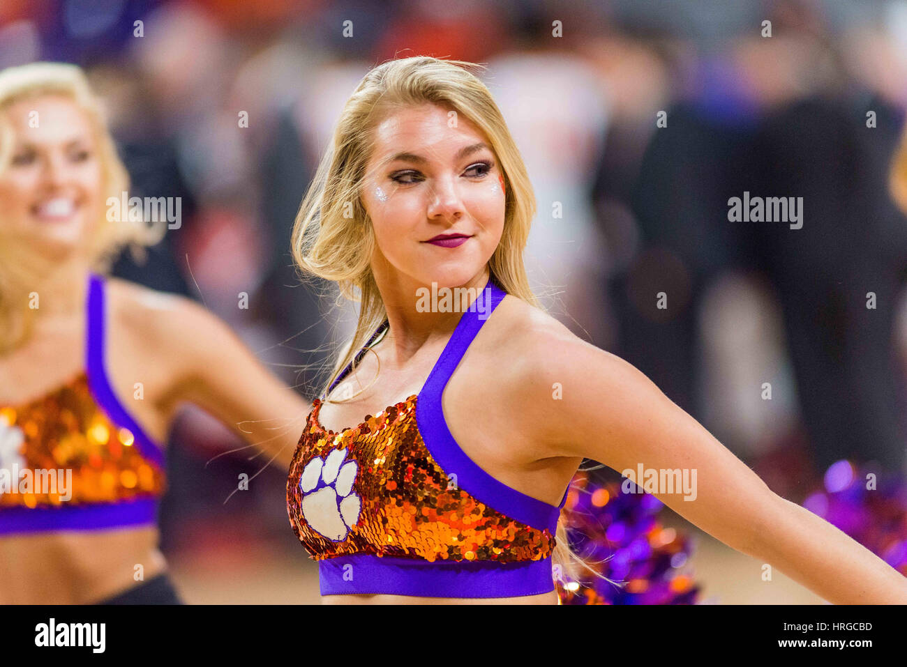 Clemson Rally Cat during the NCAA basketball game between the NC State ...