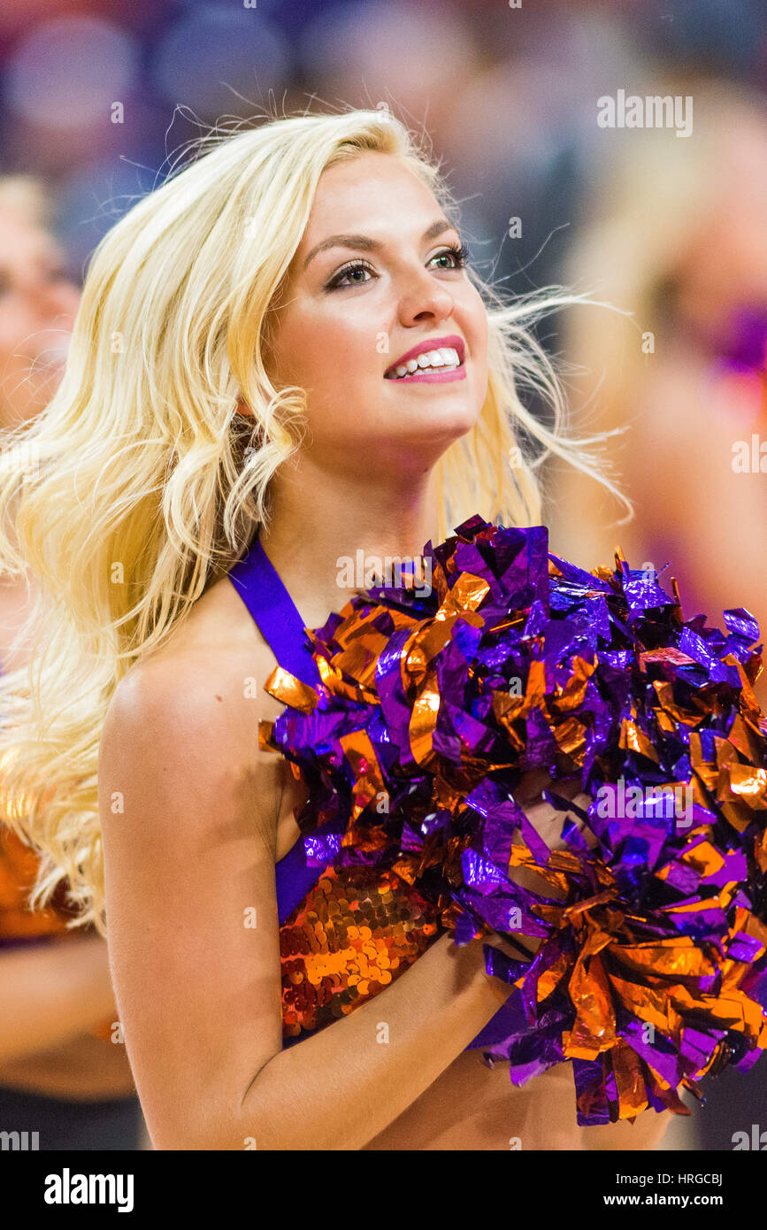 Clemson Rally Cat during the NCAA basketball game between the NC State ...