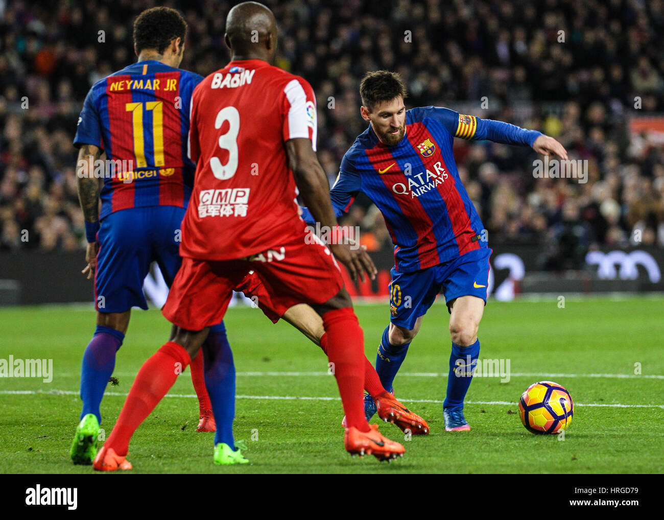 Barcelona, Spain. 01st Mar, 2017. An action of Leo Messi. La Liga ...