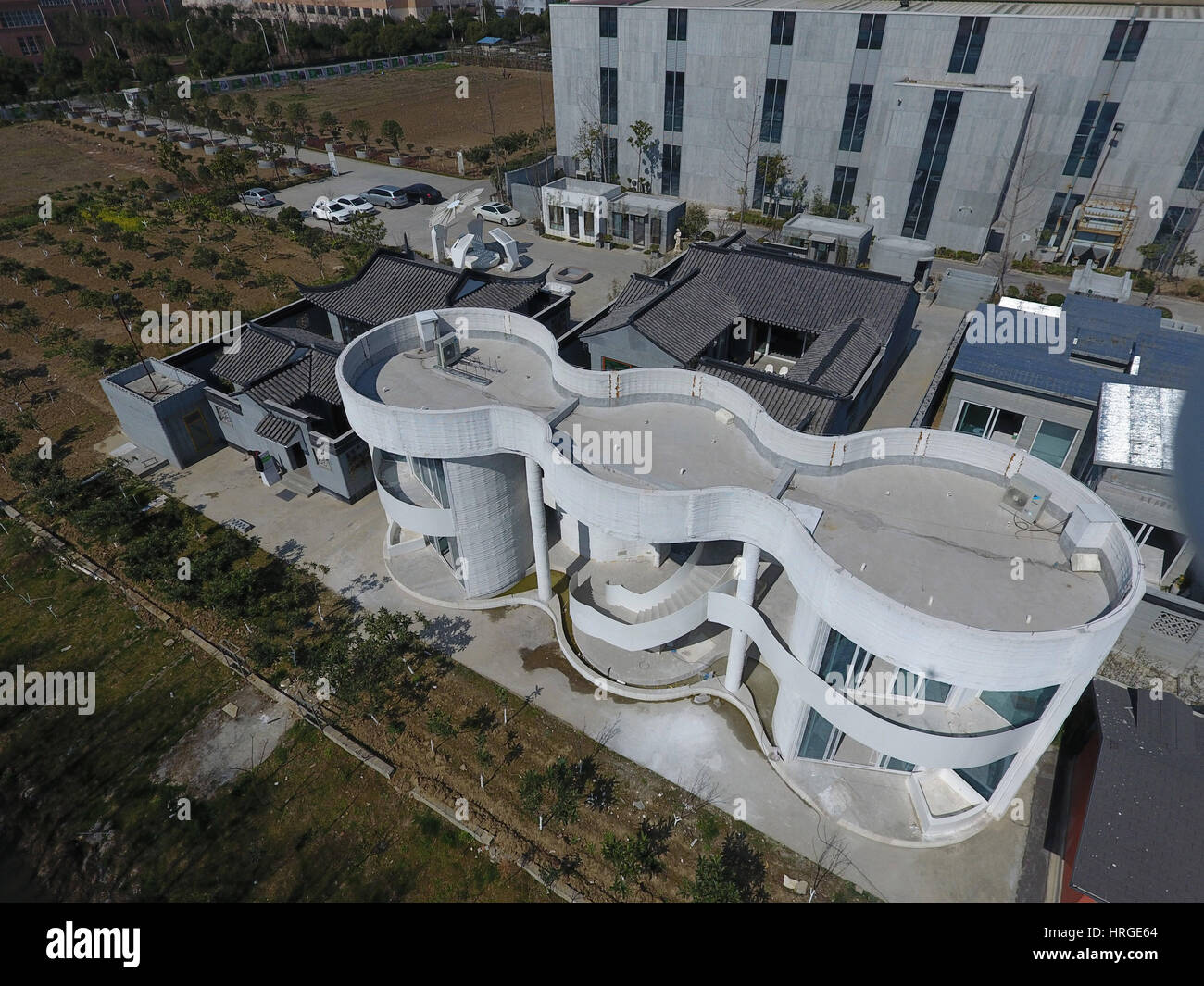 Suzhou, Suzhou, China. 2nd Mar, 2017. The 3D-printed architectures can ...