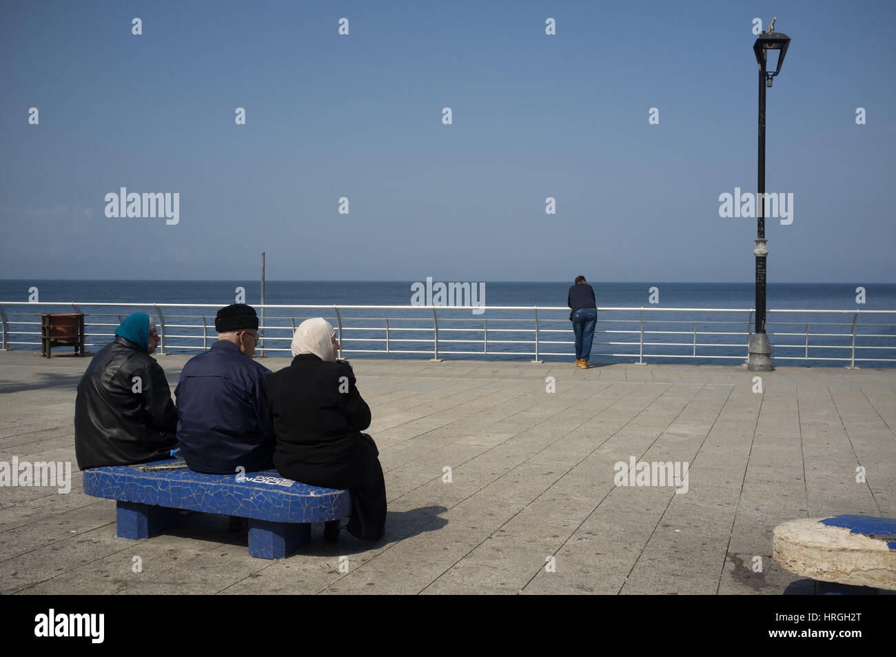 Beirut, Lebanon. 2nd Mar, 2017. People enjoy the warm spring ...