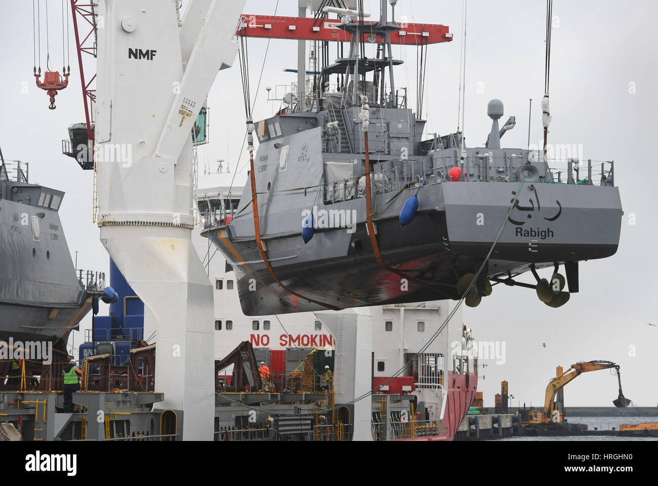 Mukran, Germany. 2nd Mar, 2017. A coastal protection boat for Saudi ...
