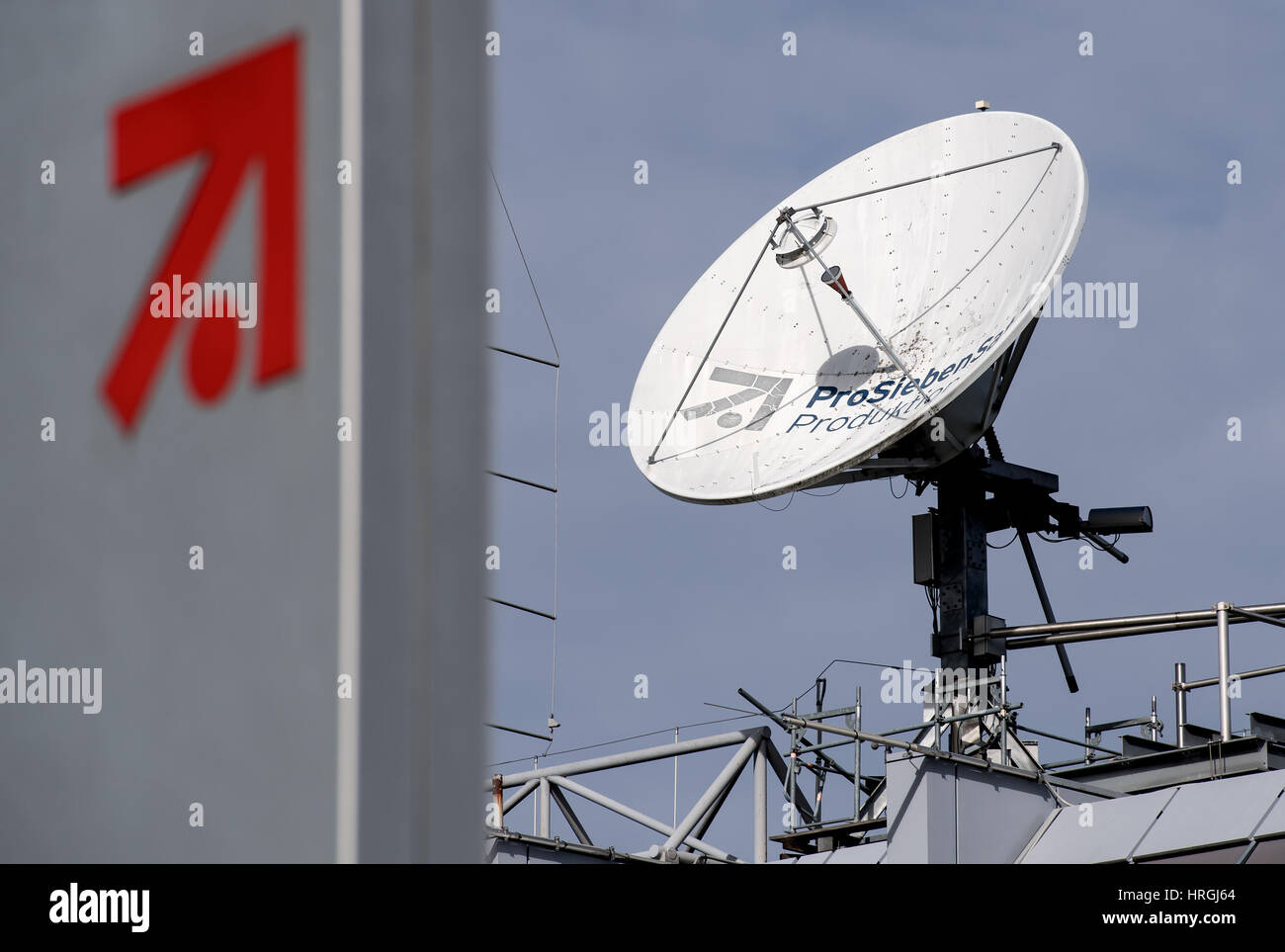 The logo of the ProSiebenSat.1 Media AG, photographed at the ...