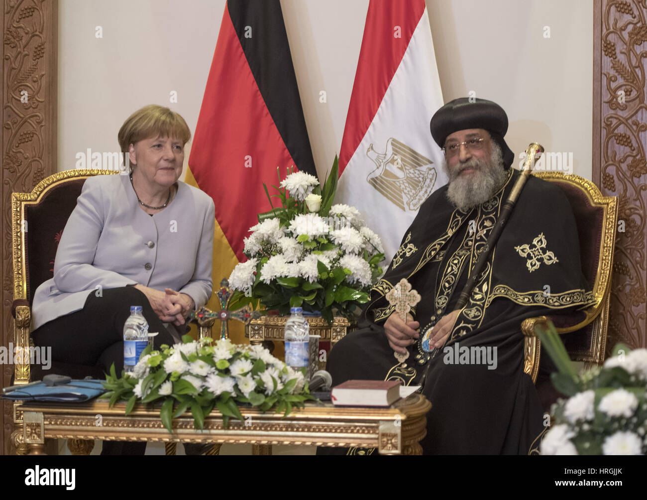 Cairo, Egypt. 2nd Mar, 2017. German Chancellor Angela Merkel (CDU) is ...