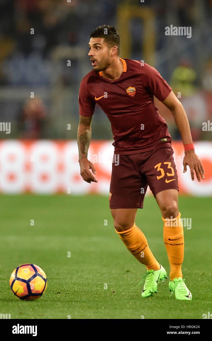 Rome, Italy. 1st Mar, 2017. Emerson Palmieri of Rome in action during ...