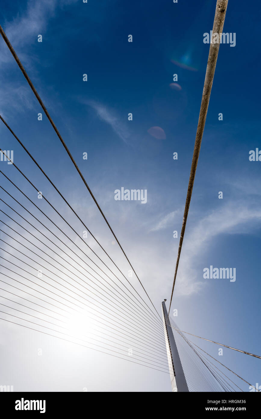 Chords bridge designed by Santiago Calatrava, Jerusalem, Israel Stock ...