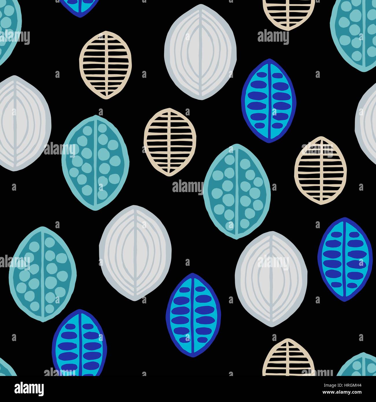 Seamless floral pattern with primitive leaves. Seamless floral pattern ...