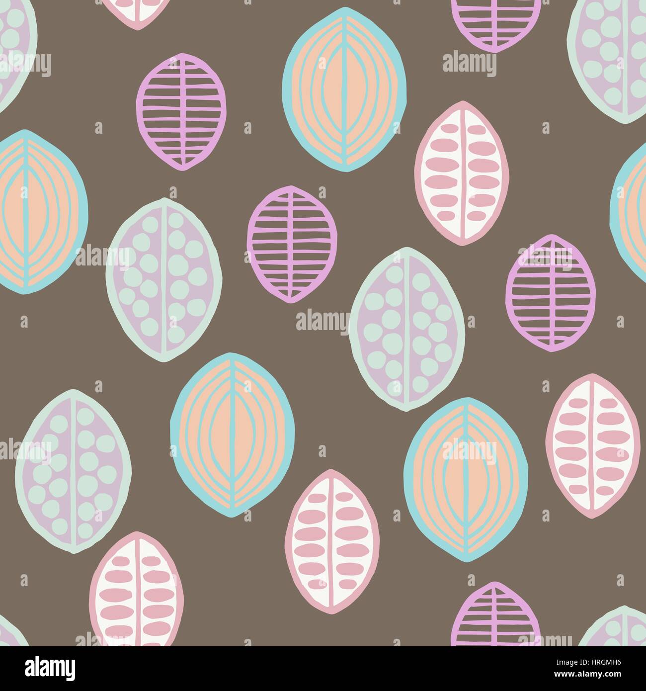 Seamless floral pattern with primitive leaves. Seamless floral pattern ...