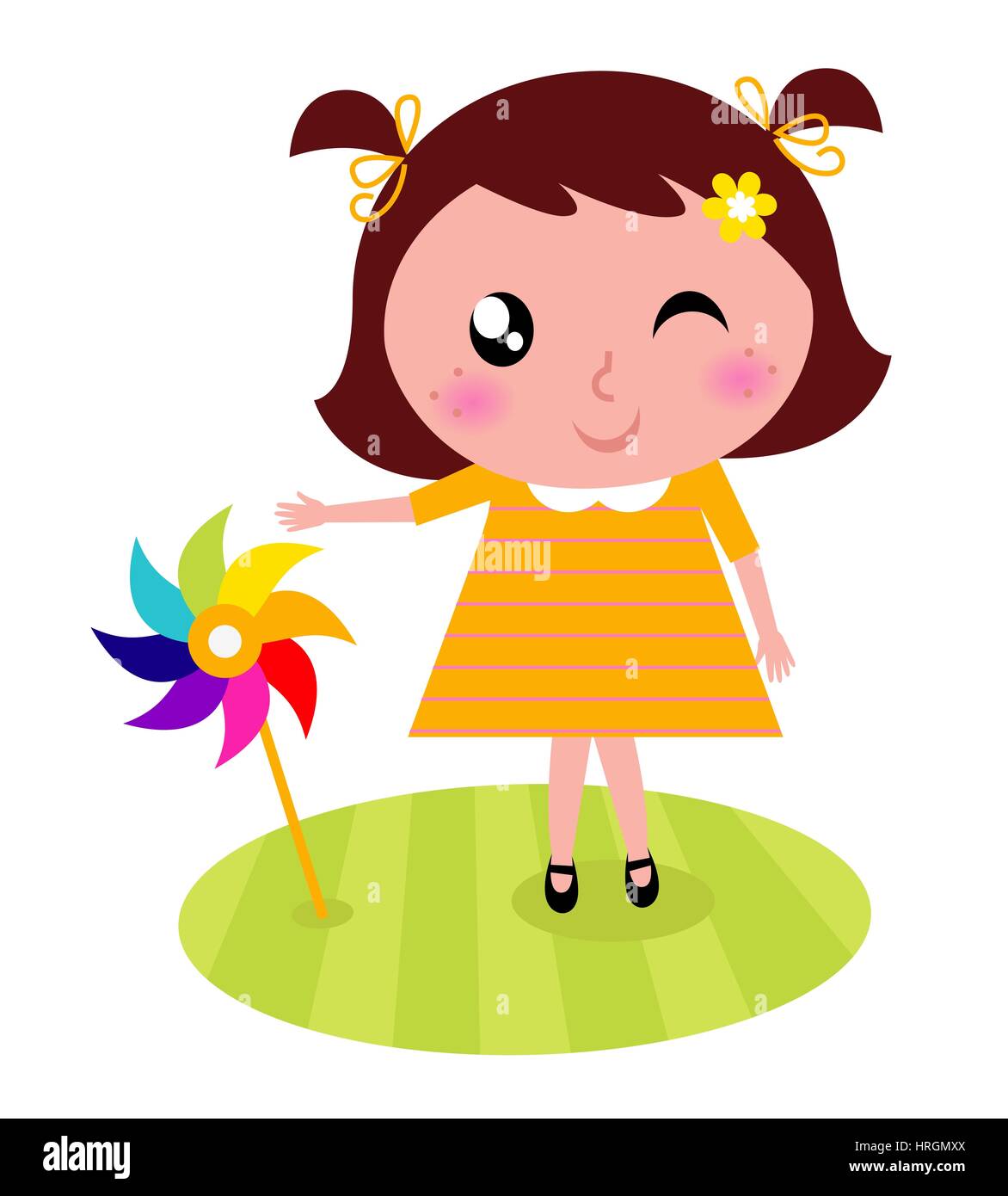 Clipart illustration cartoon windmill hi-res stock photography and ...